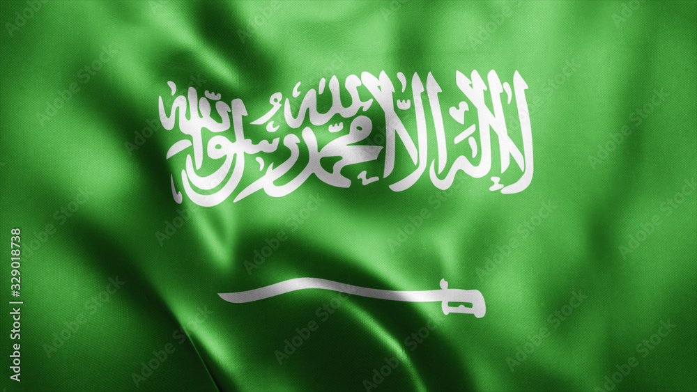 3d Rendered Realistic fabric Shiny Silky waving flag of Saudi Arabia 8K ...