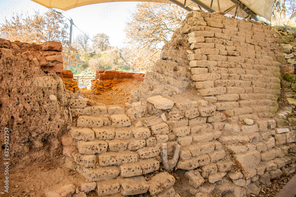 Mud brick building in the ancient city of Troy. The Ancient City of ...