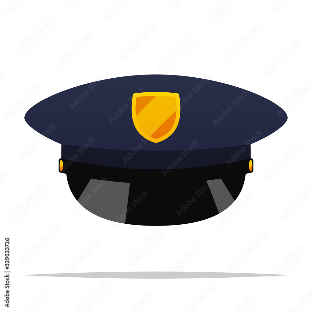 Police hat vector isolated illustration Stock Vector | Adobe Stock