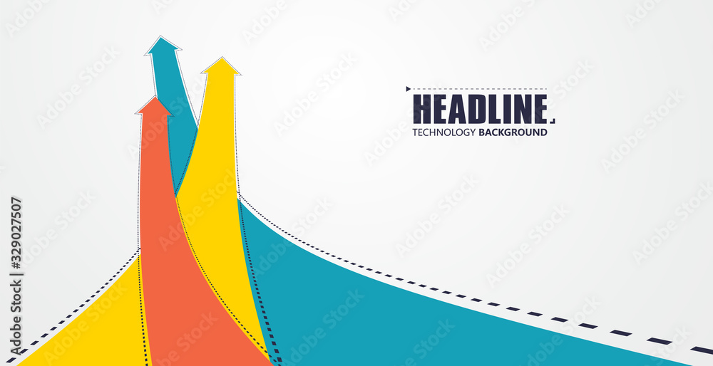 Several interlaced extended arrows symbolize the moral of growth and ...