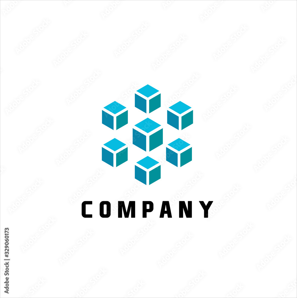 Vector cube 3d logo, logo design inspiration Stock Vector | Adobe Stock