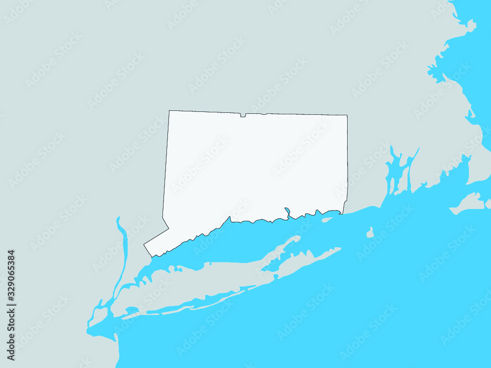 Vector illustration of the Detailed Political Map of the US Federal ...