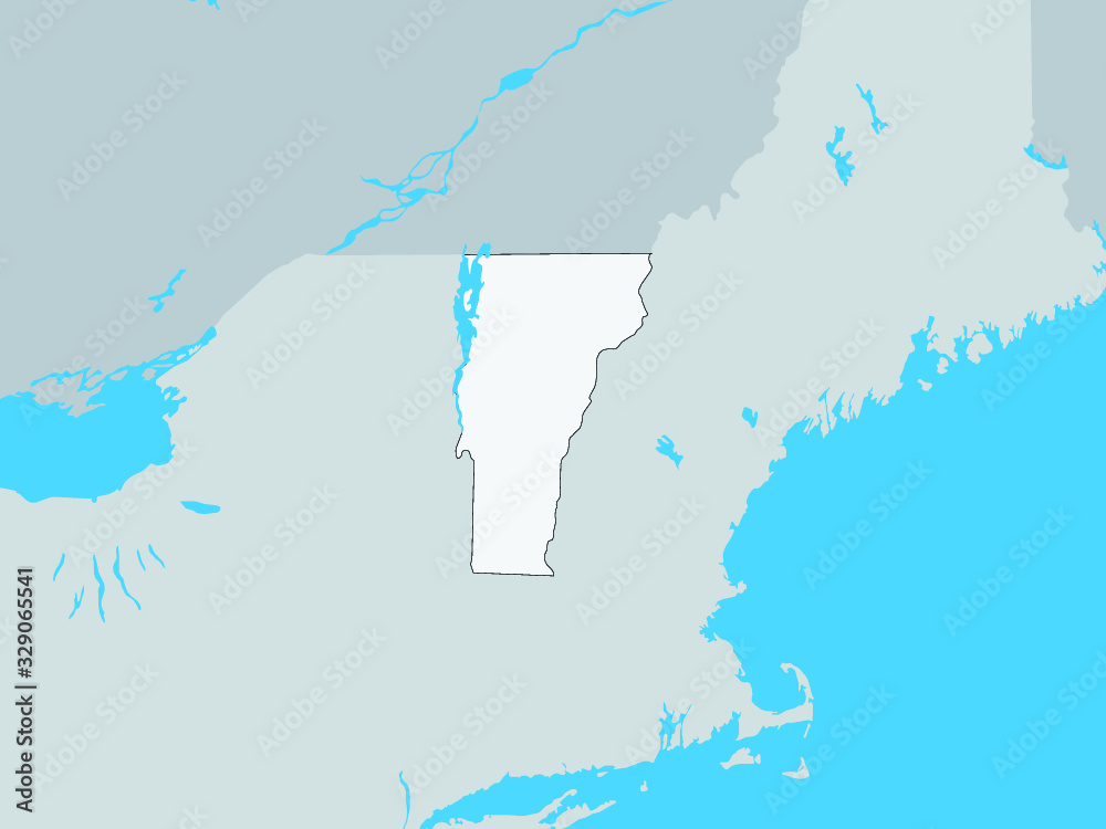 Vector illustration of the Detailed Political Map of the US Federal ...