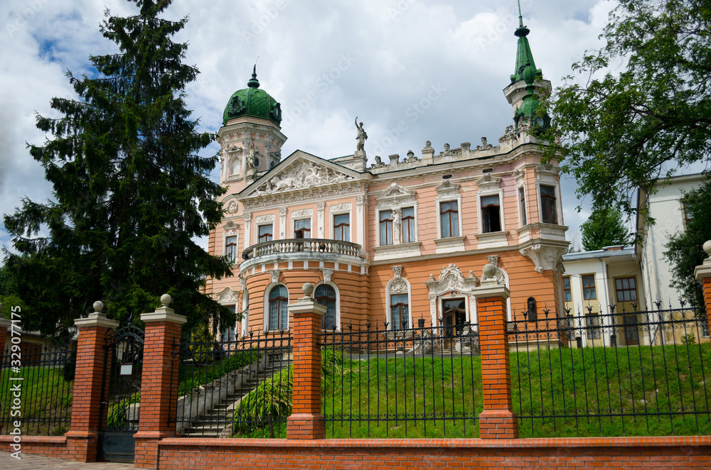 Beautiful palace in Lviv, Ukraine. Building in 1910 donated to Lvov by ...