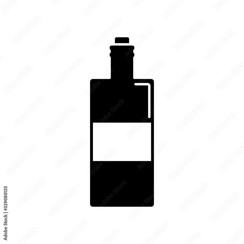 Bottle of oil, glass icon. Simple vector liquid container icons for ui ...