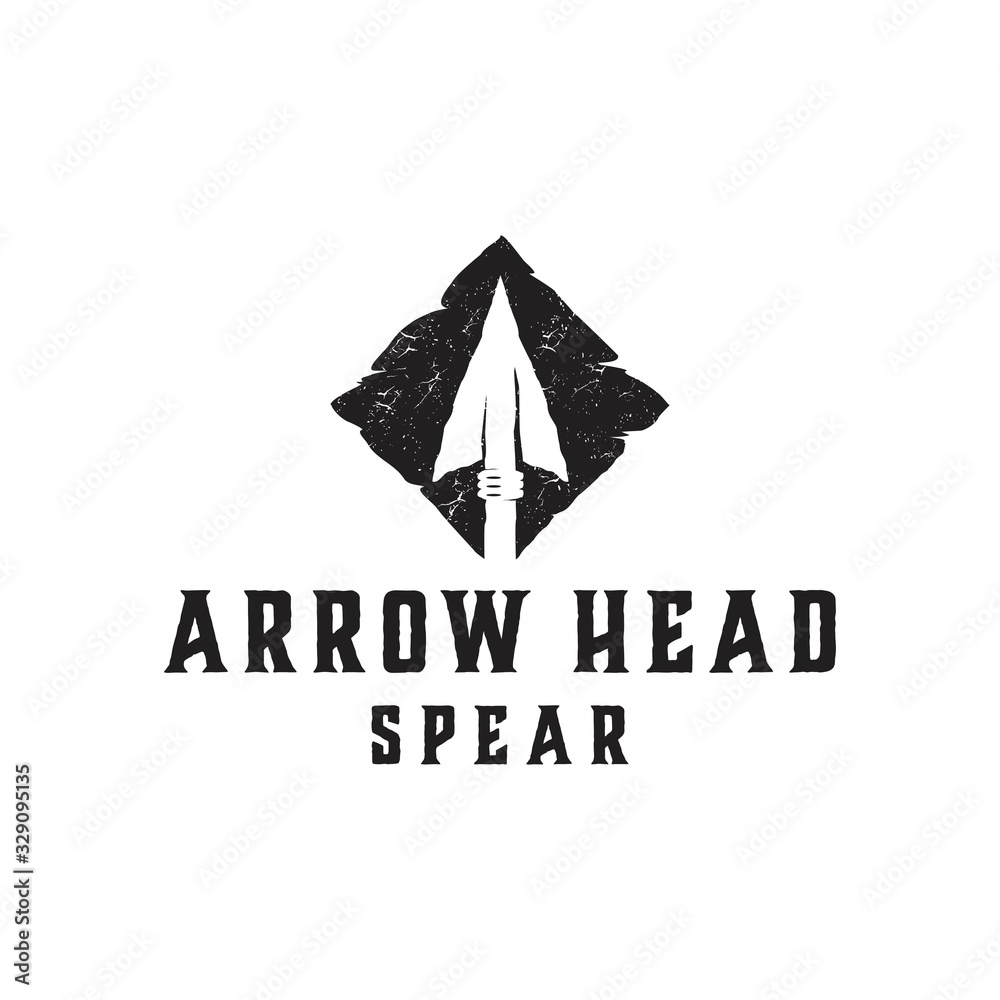 Native Indian Spear Arrowhead for Hunting, Hunter Vintage and Hipster ...