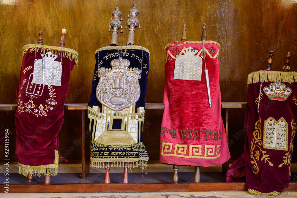 Torahs in Synagogue, Temple Beth Shalom, Plaza de la Revolucion, Vedado ...