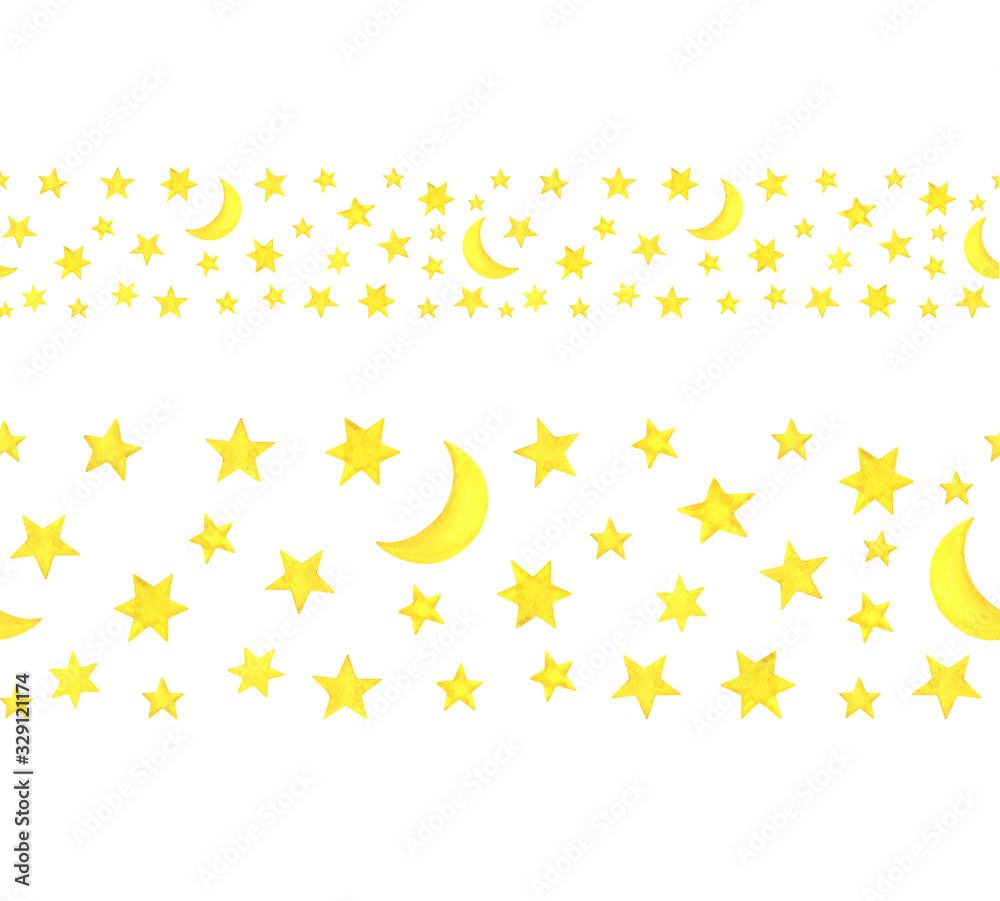 Moon And Stars Border