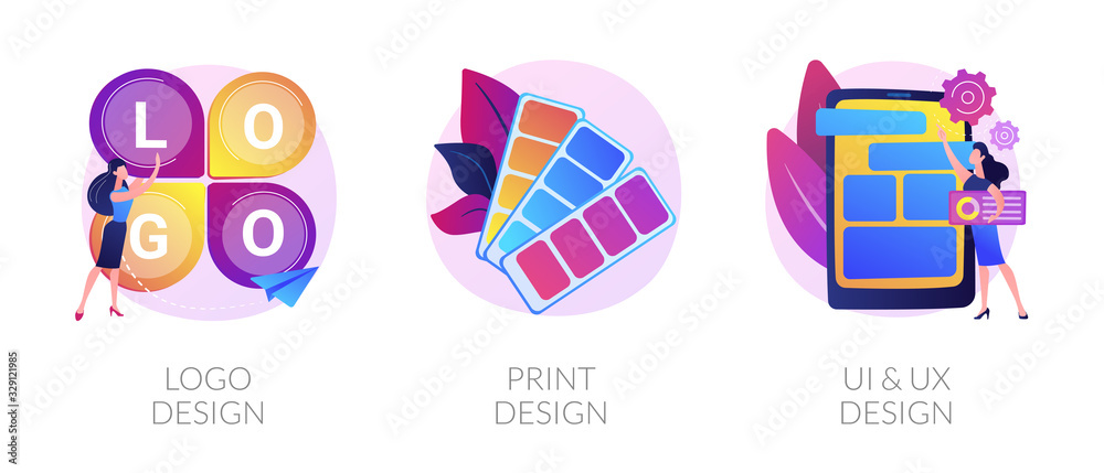 Professional graphic designer, art studio service. User interface ...