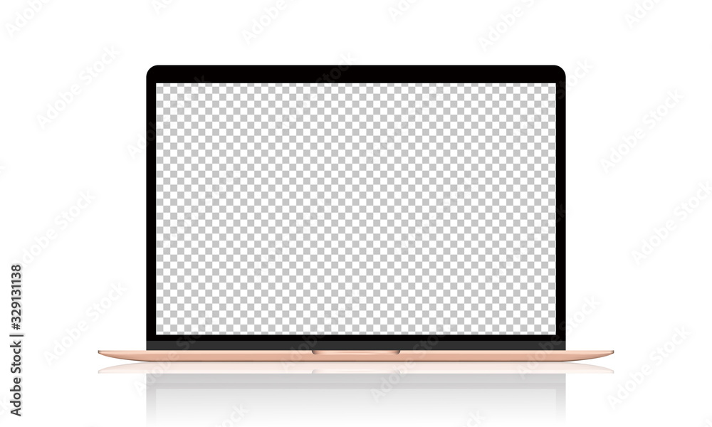 Realistic laptop vector illustration Stock Vector | Adobe Stock