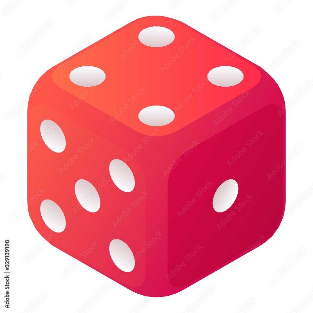 Random dice icon. Isometric of random dice vector icon for web design ...