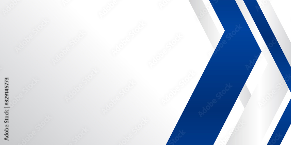 Modern Blue White Presentation Background with 3D shiny arrow. Vector ...