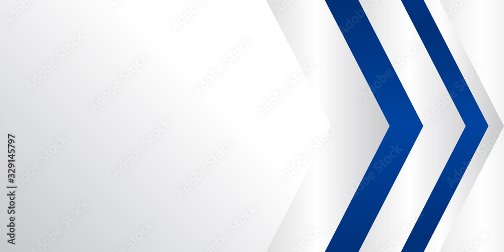 Modern Blue White Presentation Background with 3D shiny arrow. Vector ...