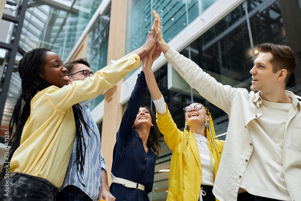 leader and his team are ready to rech the goals, achive aims, together ...