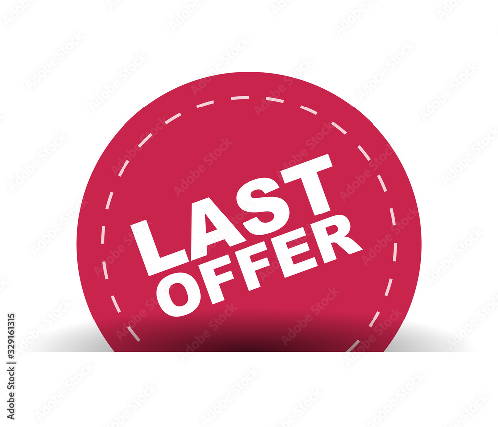red vector banner last offer Stock Vector | Adobe Stock