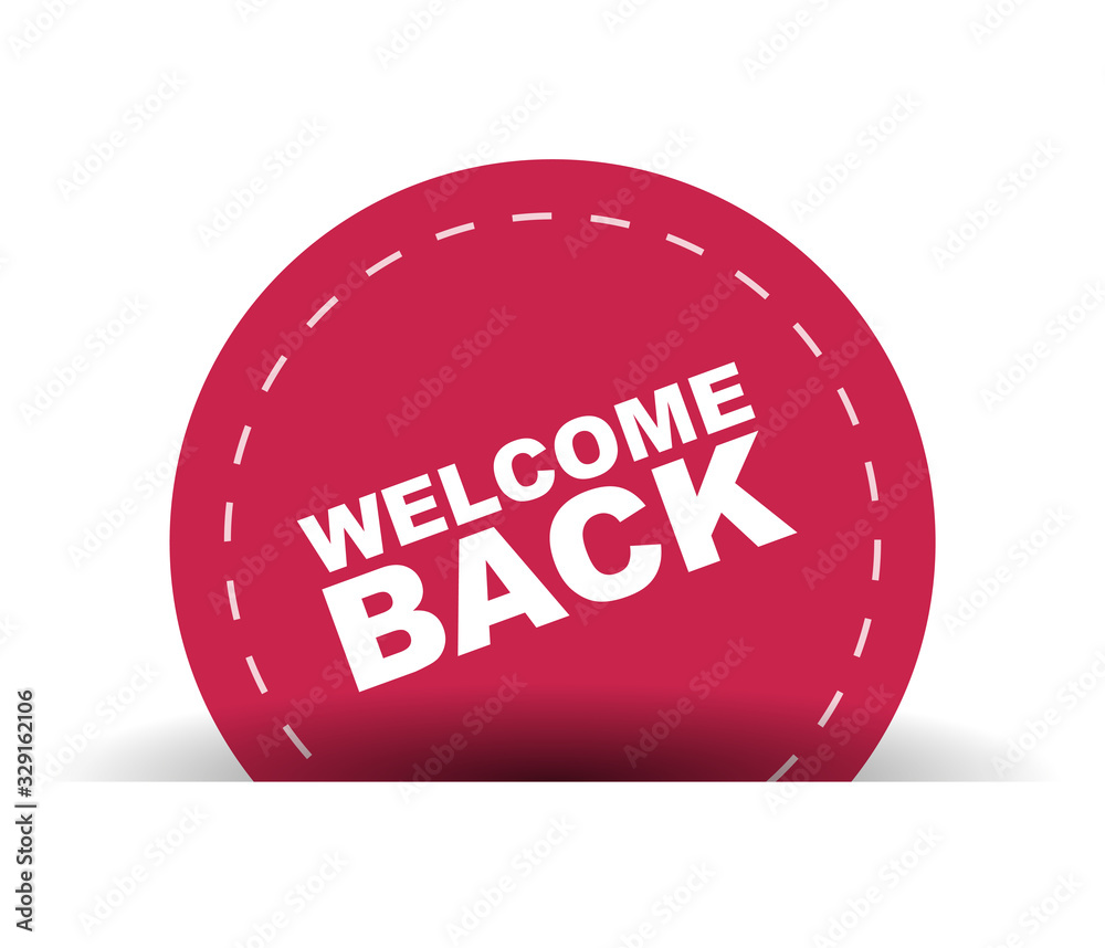 red vector banner welcome back Stock Vector | Adobe Stock