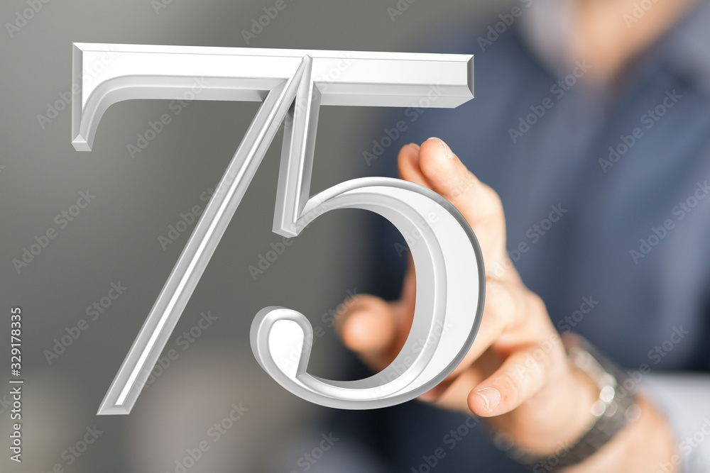 75 Anniversary 3d numbers. template for Celebrating 75 anniversary ...