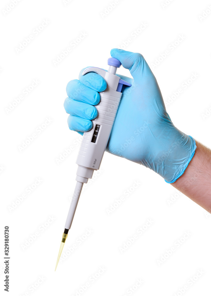 Pipette, adjustable volume micropipette Stock Photo | Adobe Stock