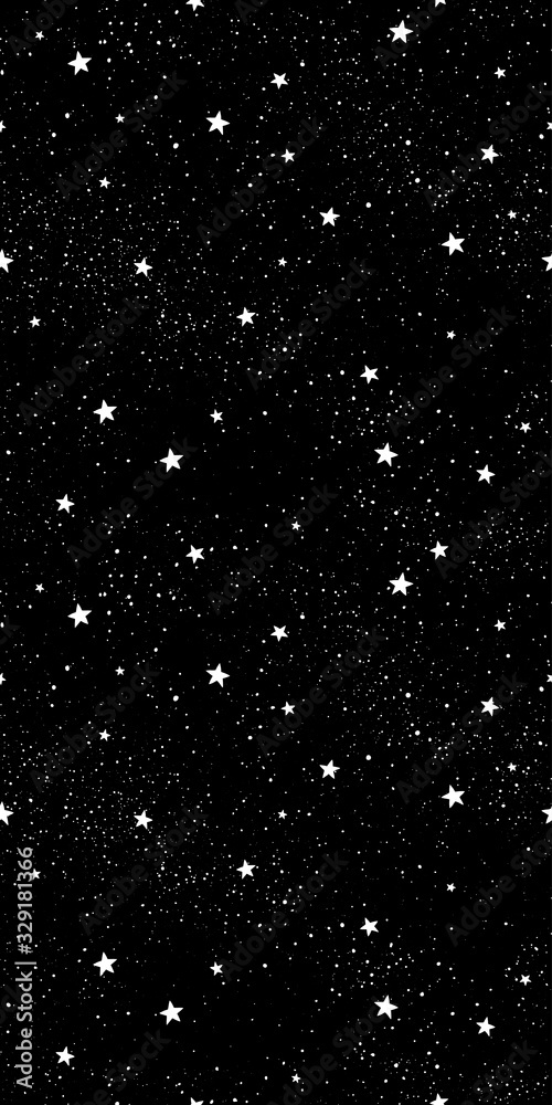 Seamless pattern with stars. Hand drawn stars texture. Vector ...