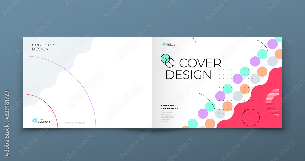 Horizontal Brochure template layout design. Landscape Corporate ...