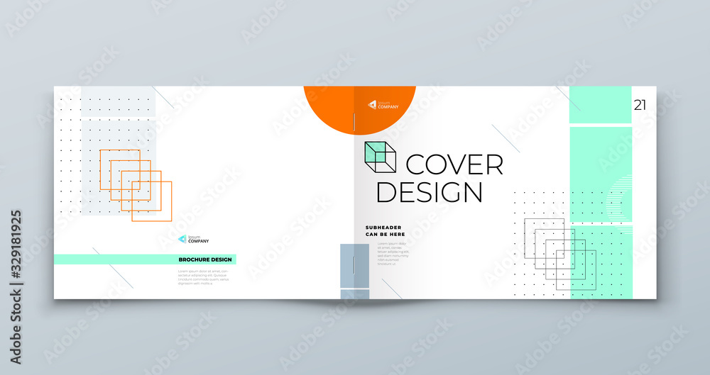 Horizontal Brochure template layout design. Landscape Corporate ...
