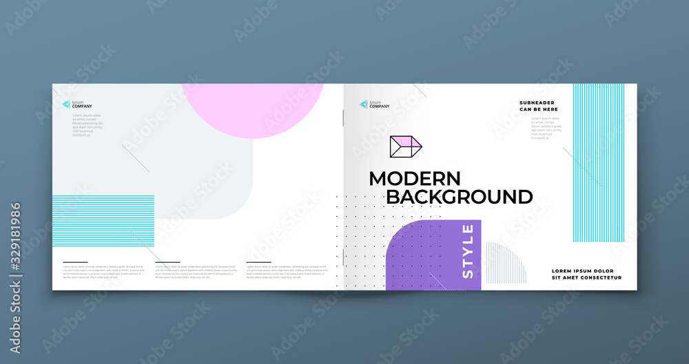 Horizontal Brochure template layout design. Landscape Corporate ...