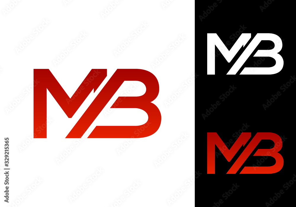 M B MB Initial Letter Logo design vector template, Graphic Alphabet ...