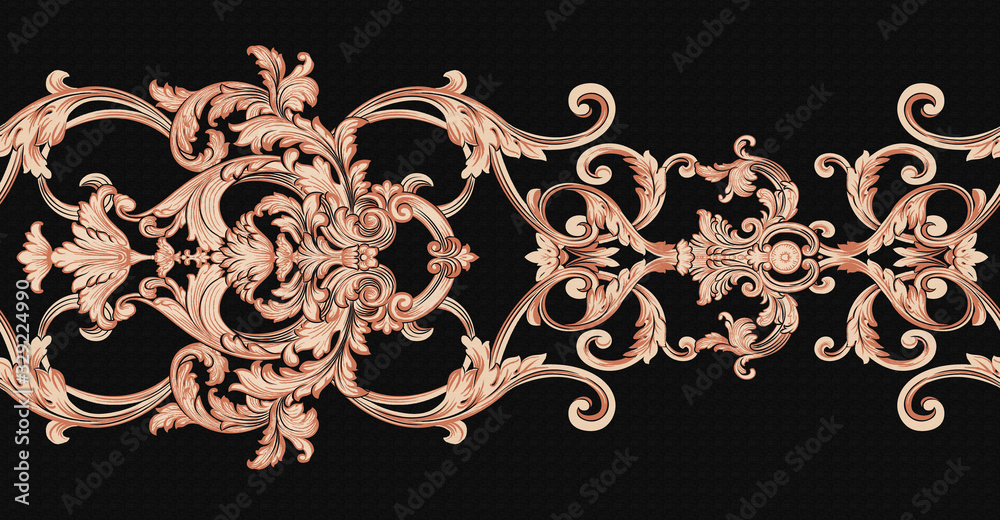 Exquisite baroque design, rococo design, suitable for textile clothing ...
