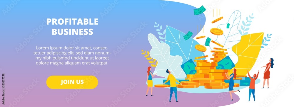 Informative Flyer Inscription Profitable Business. Poster Social ...