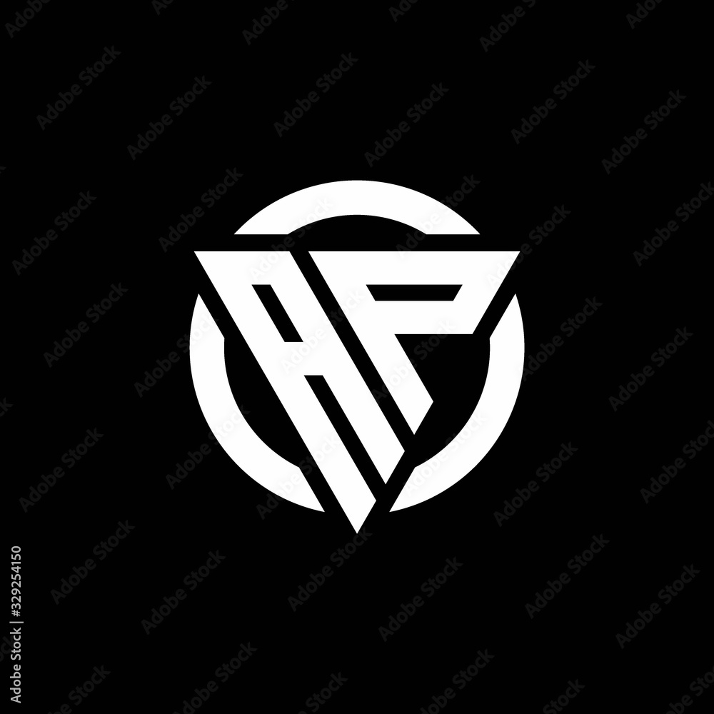 AP logo with triangle shape and circle rounded design template Stock ...
