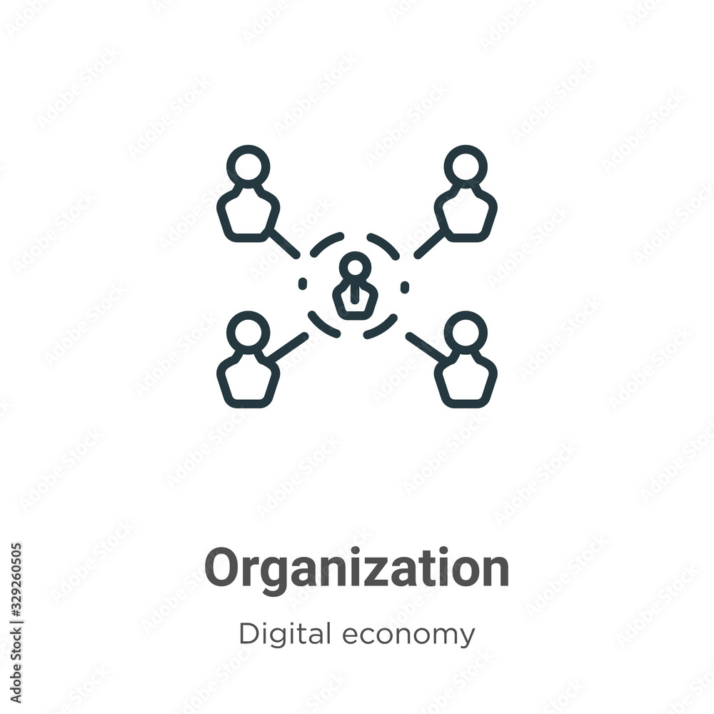 Organization Icon Black And White