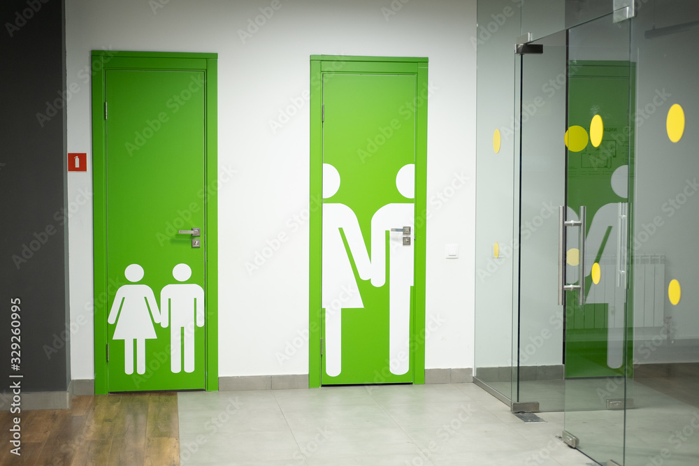 Public toilet for children and public toilet for adults Stock Photo ...