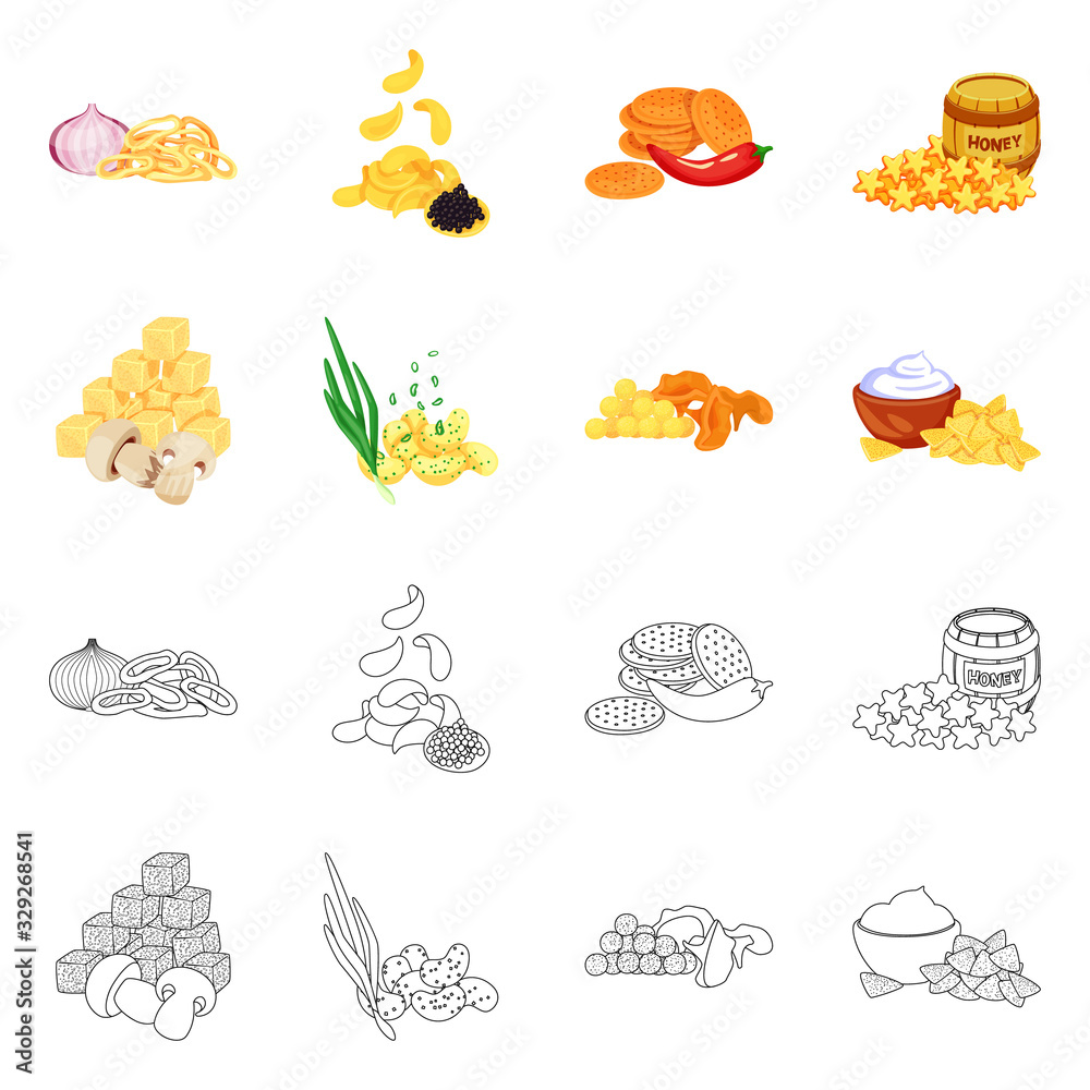 Vector illustration of taste and seasonin icon. Collection of taste and ...