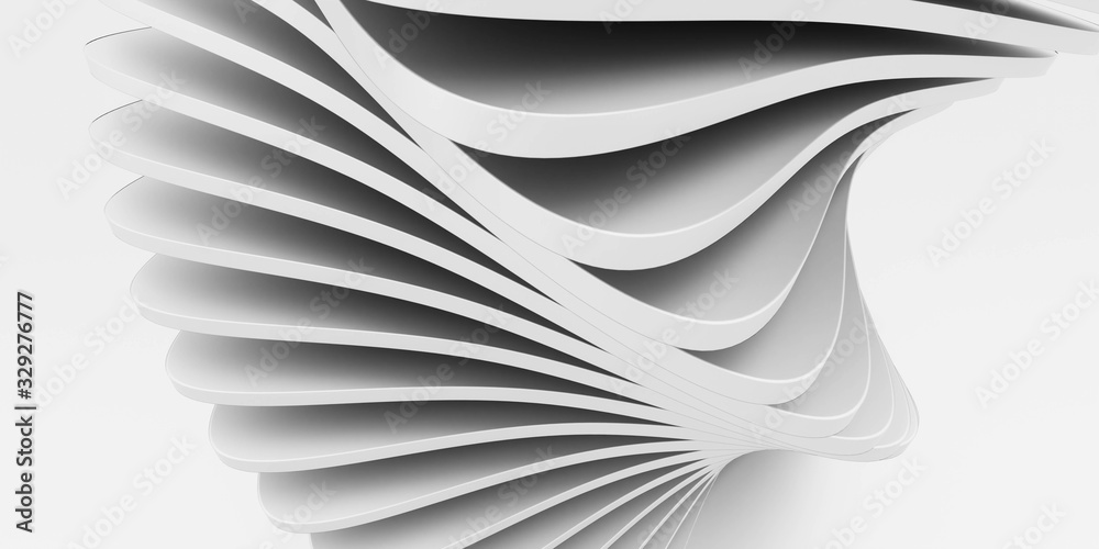 Abstract white space architecture,perspective of future design building ...