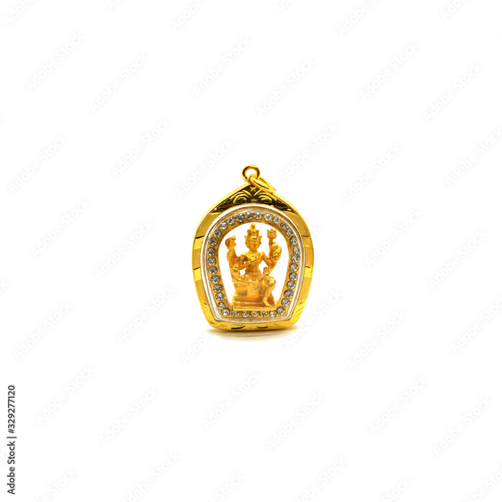 small thai buddha image used as amulets pendant,thai amulet on white ...