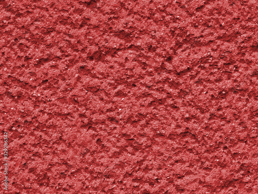 Red background facade plaster . Monolithic plaster decorative backdrop ...