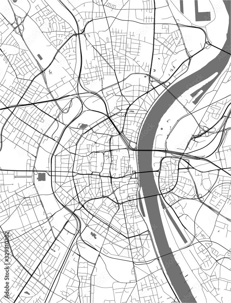 map of the city of Cologne, Germany Stock Vector | Adobe Stock