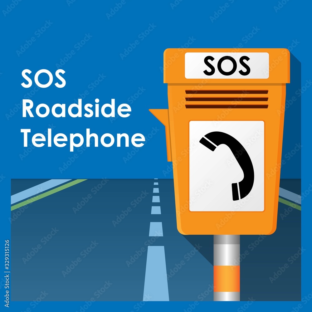 Roadside Emergency SOS Telephone Highway Motorway Police Assistance ...