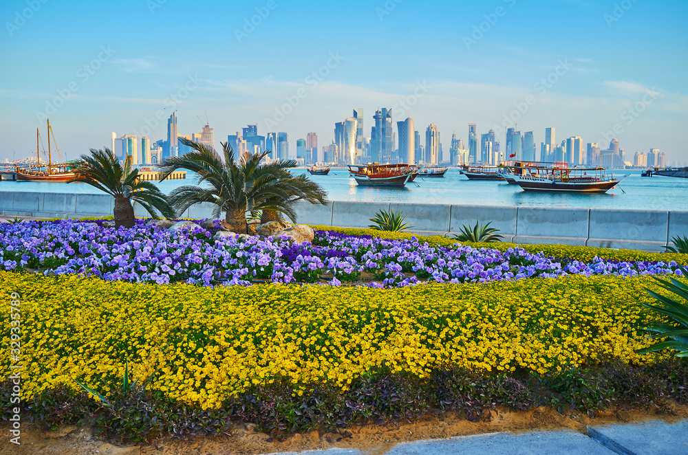Landscaping in Doha, Qatar Stock Photo | Adobe Stock