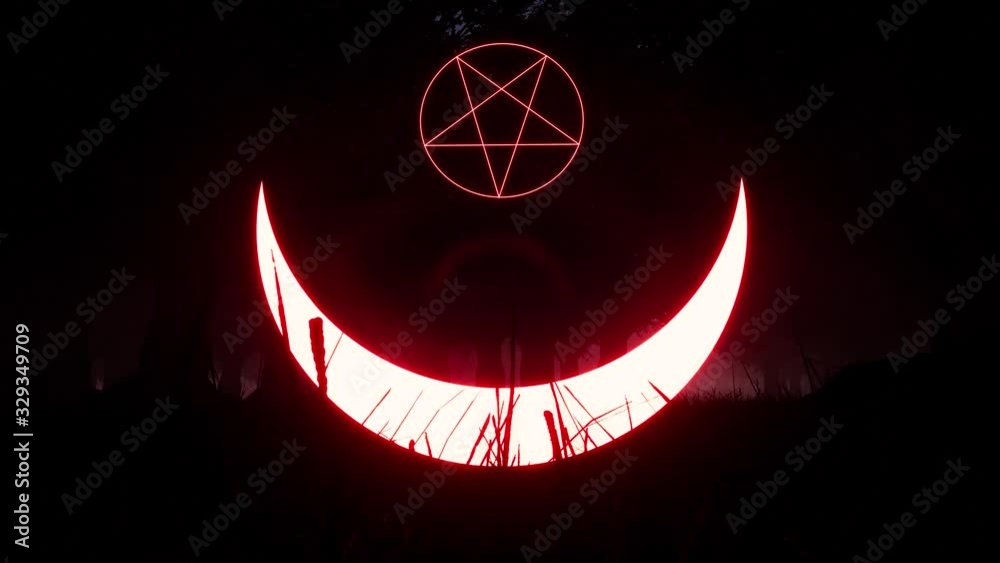 Occult Sign of Satan Star. Mystic, magic, background. Vintage print ...