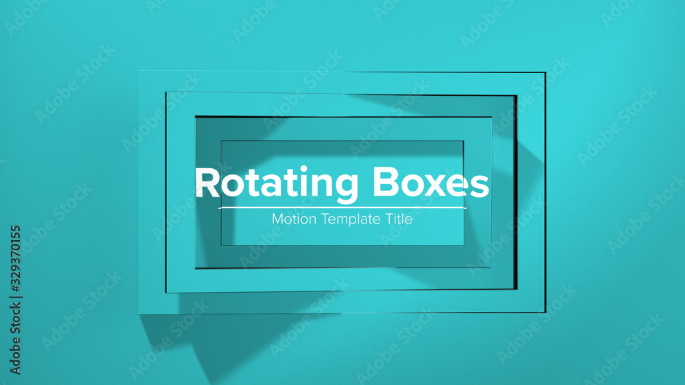 Rotating 3D Boxes Title Stock Template | Adobe Stock