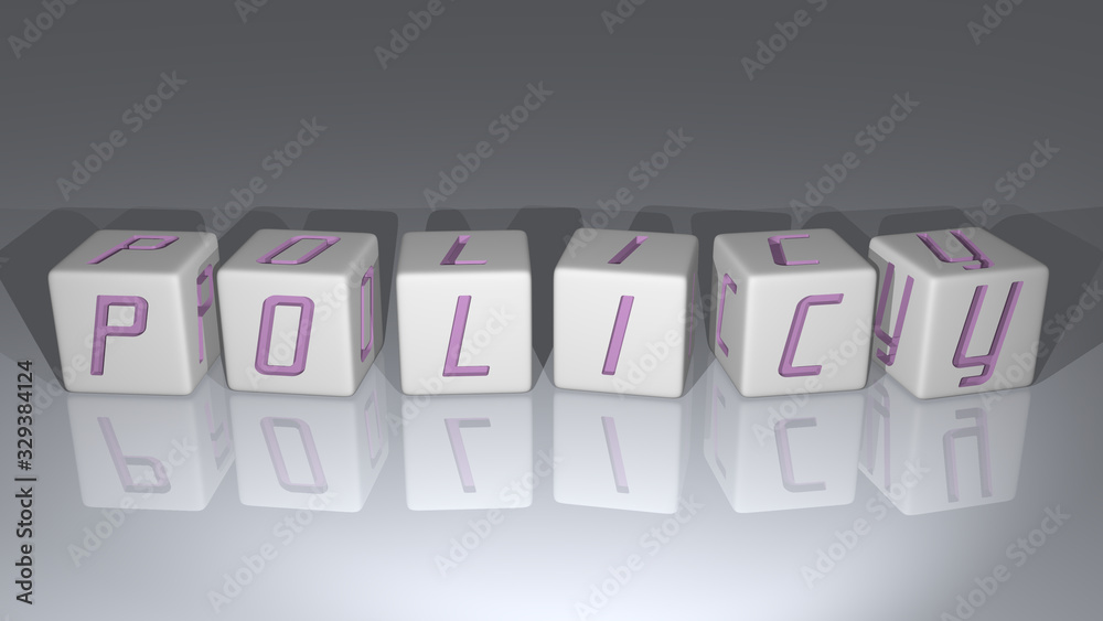 Policy combined by dice letters and color crossing for the related ...