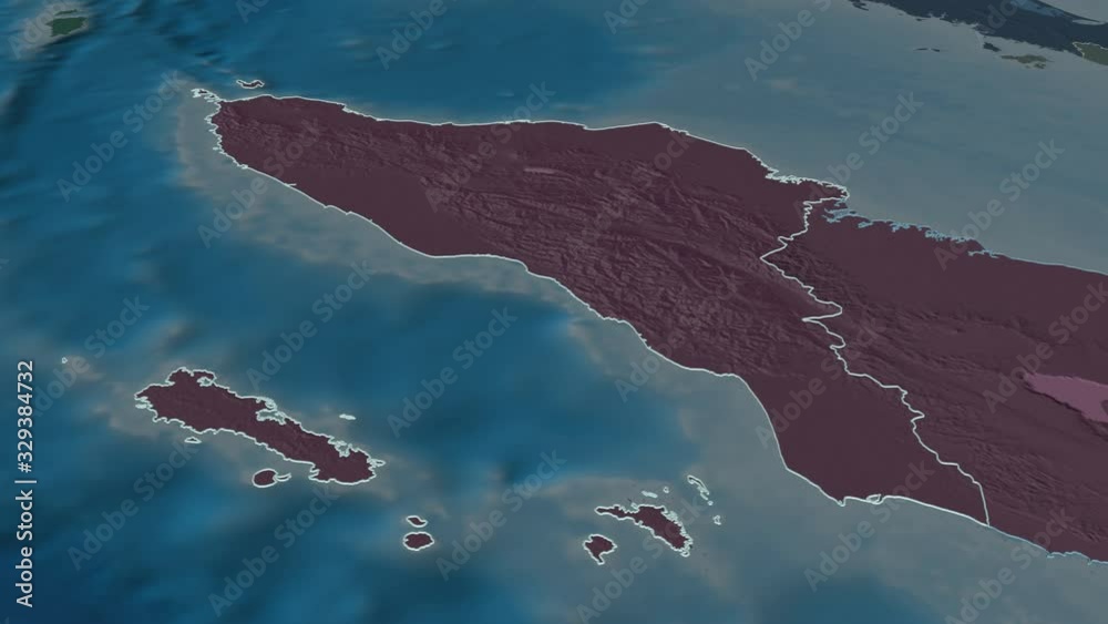Aceh, autonomous province with its capital, zoomed and extruded on the ...