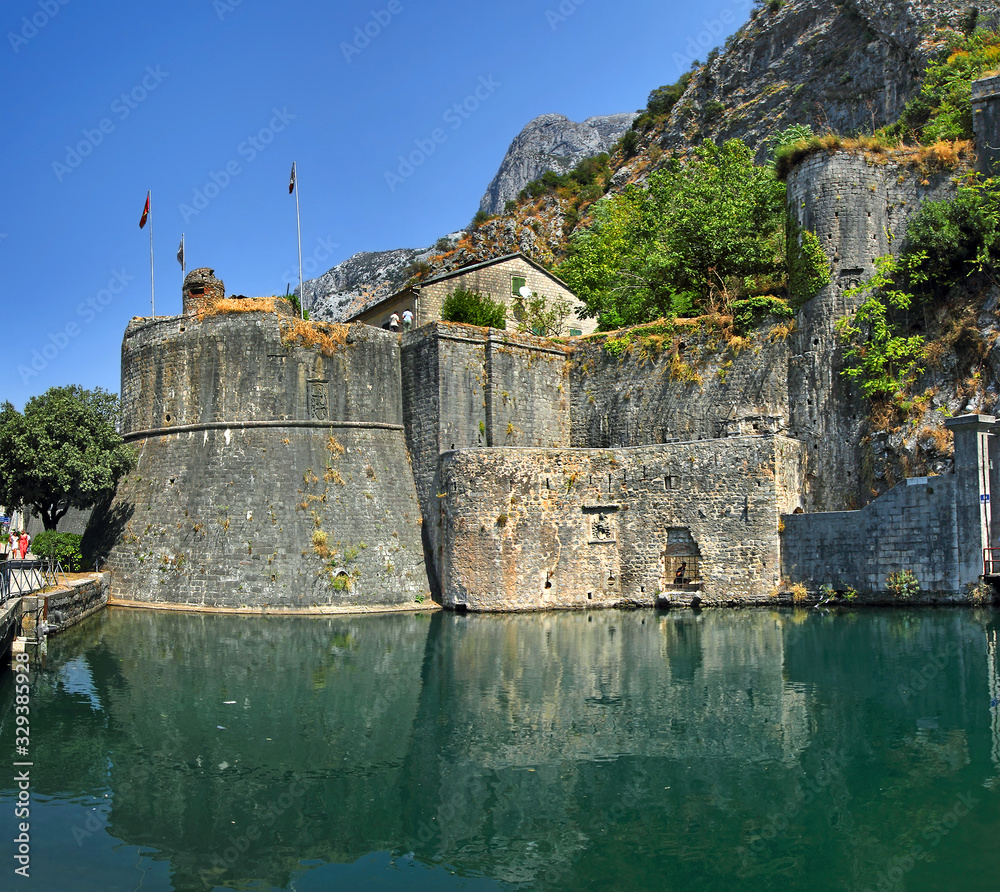 Old Fortress Walls of Kotor, Bastion Gurdic (1470), and South Gate ...