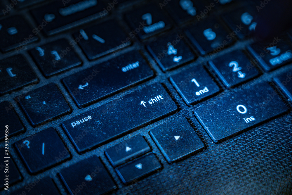 computer keyboard picture in closeup with shift button in focus Stock ...