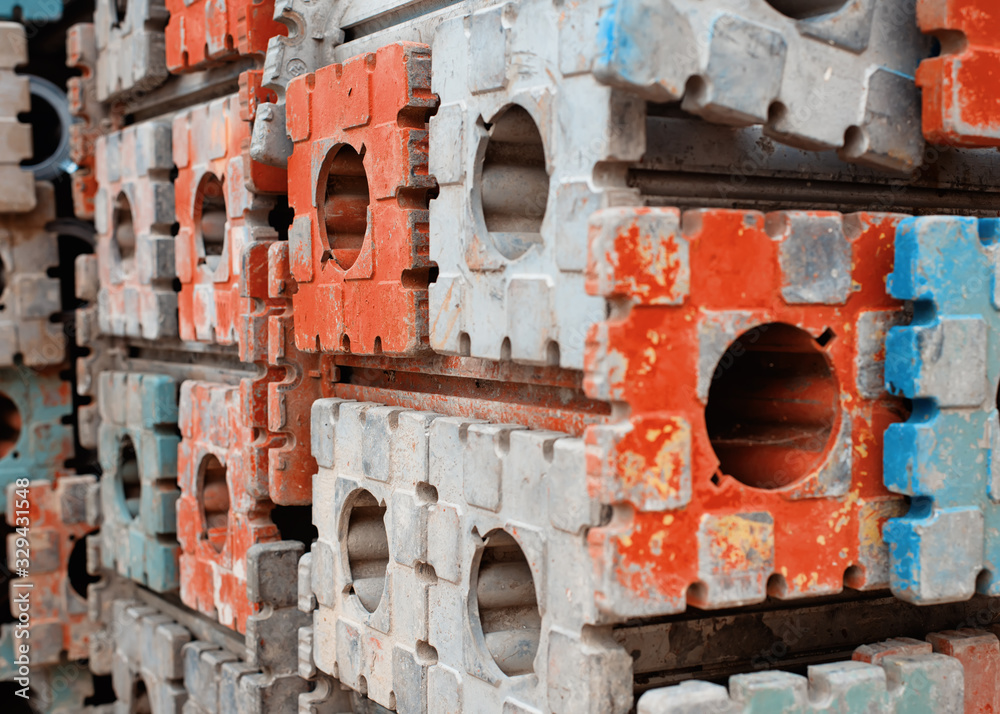 The falsework Decking system legs for construction of suspended ...