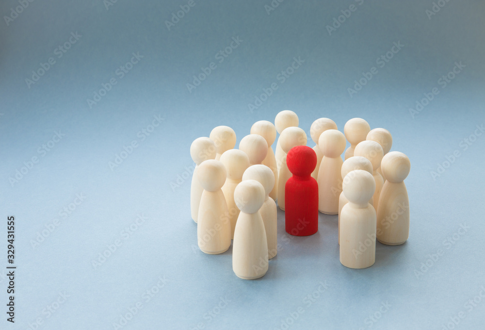 a single individual who is different to the rest standing out from a ...