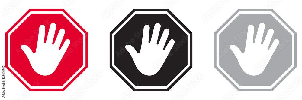 PANNEAU HALTE Stock Vector | Adobe Stock