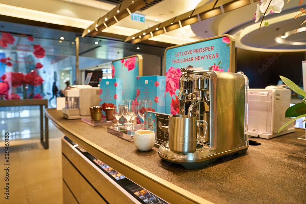 HONG KONG, CHINA - CIRCA JANUARY, 2019: coffee machine on display at ...