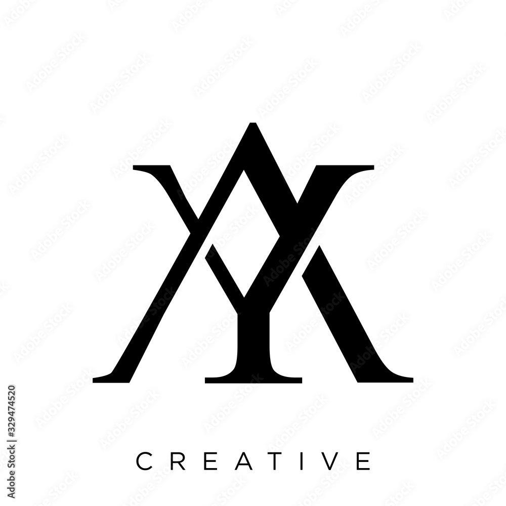 ay logo design Stock Vector | Adobe Stock
